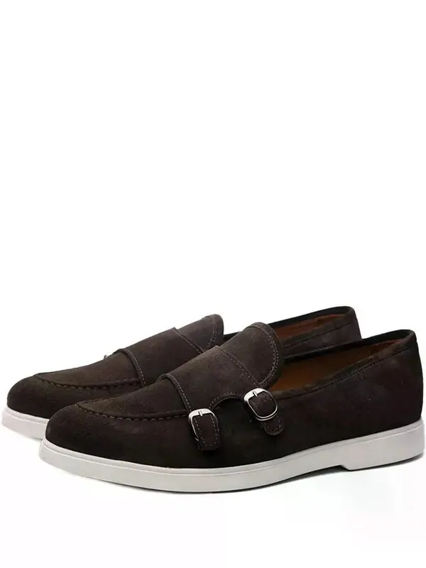 POCHE PARIS Buckle Monk Shoes - Brown