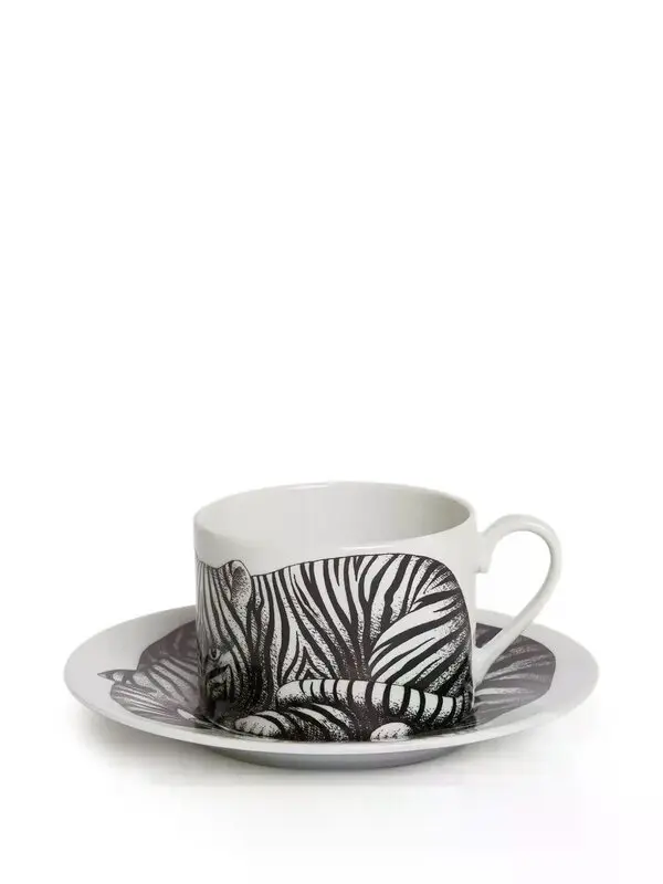 FORNASETTI Zebra-print Tea Cup - White