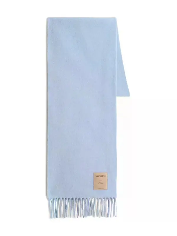 Woolrich Fringed Wool Scarf - Blue