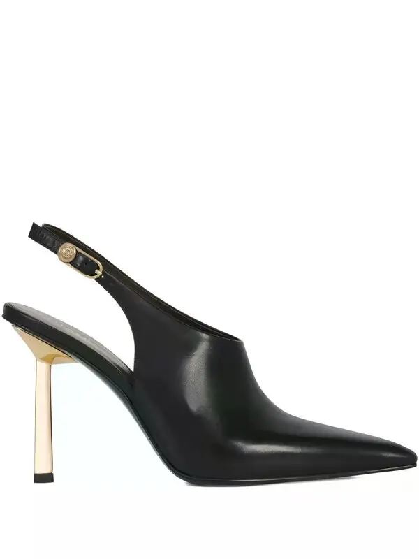 POTAMY 50mm Leather Heeled Pumps