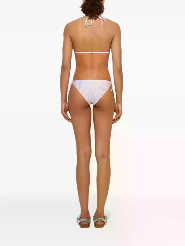 Emilio Pucci Marmo-print Triangle Bikini Top