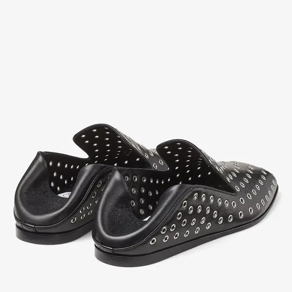 JIMMY CHOO Eliot Metallic Nappa Leather Slippers