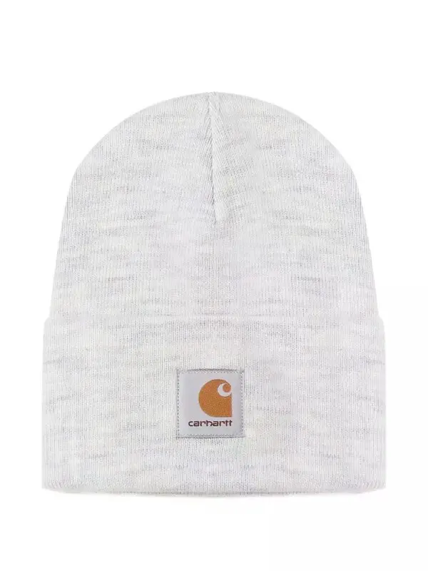Carhartt Work In Progress Logo-patch Beanie - Grey