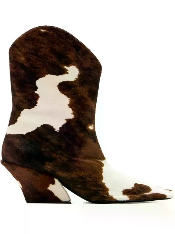 MUGLER Cowhide Leather Boots - Neutrals