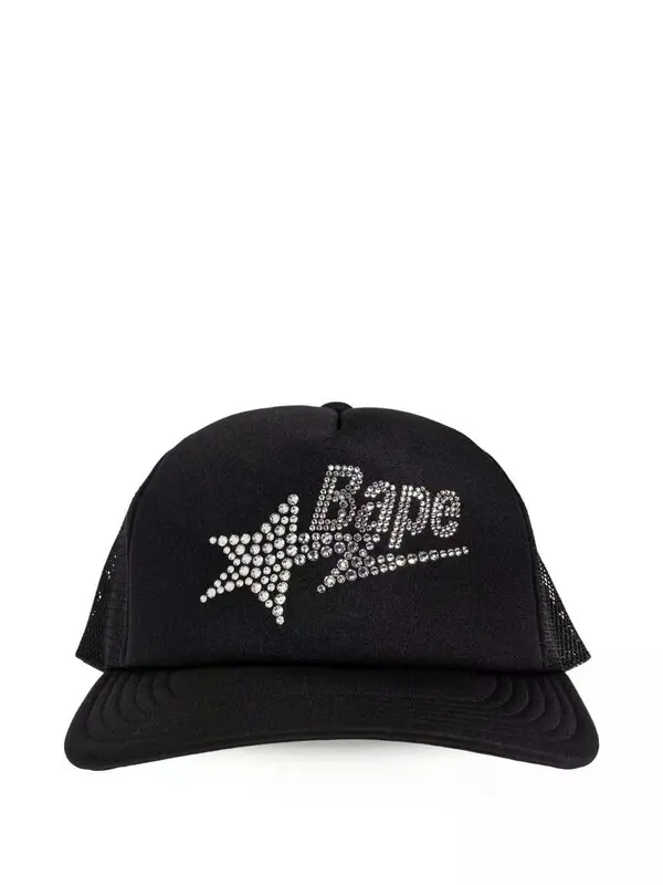 A BATHING APE Star-embellished Cap - Black