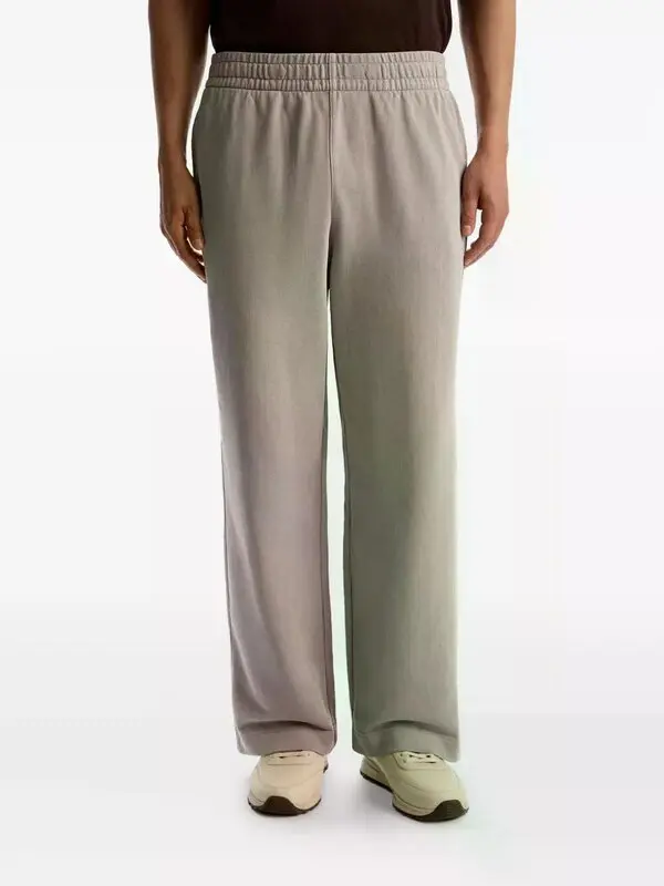 12 STOREEZ Garment-dyed Elasticated Sweatpants - Grey