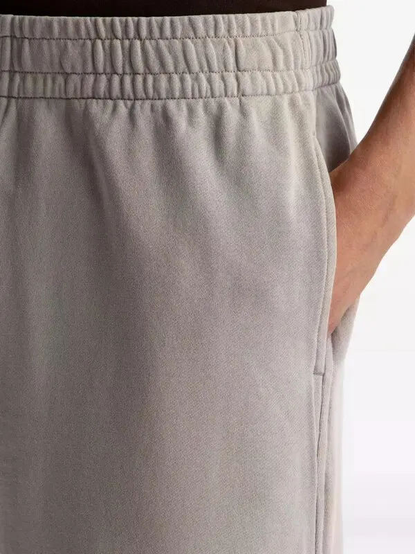 12 STOREEZ Garment-dyed Elasticated Sweatpants - Grey