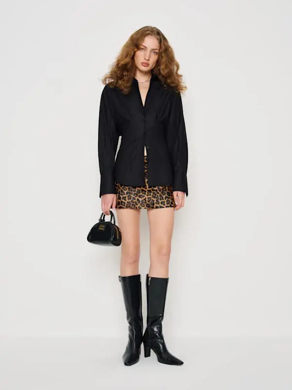 REFORMATION Vanta Shirt - Black