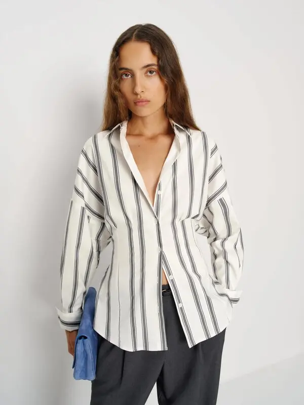 REFORMATION Vanta Shirt - Ivory