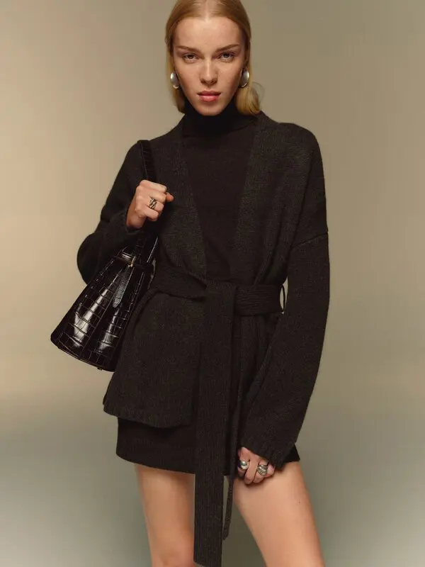 REFORMATION Meg Wrap Sweater Coat