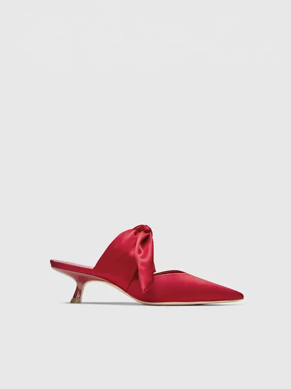 REFORMATION Heeled Mule - Red