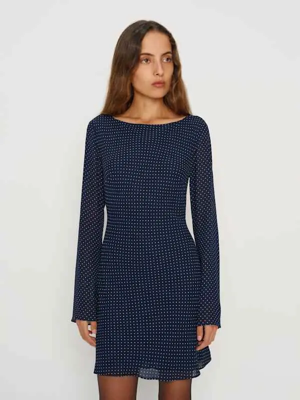REFORMATION Esra Mini Dress With Bell Sleeves