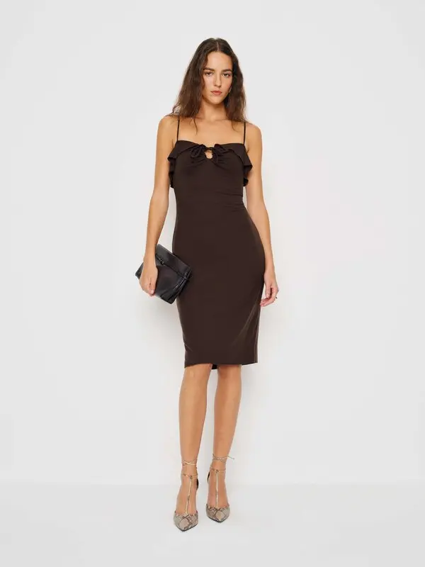 REFORMATION Jennie Knit Dress - Brown