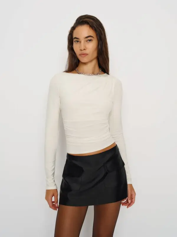 REFORMATION Liam Knit Top - Ivory