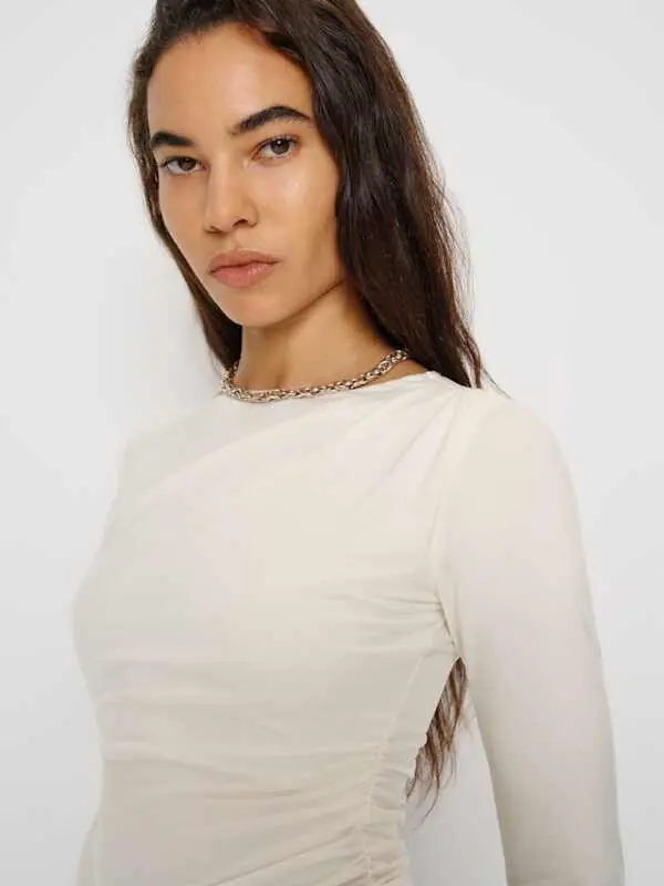 REFORMATION Liam Knit Top - Ivory