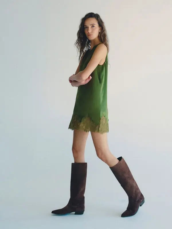 REFORMATION Dominique Knee Boot - Brown