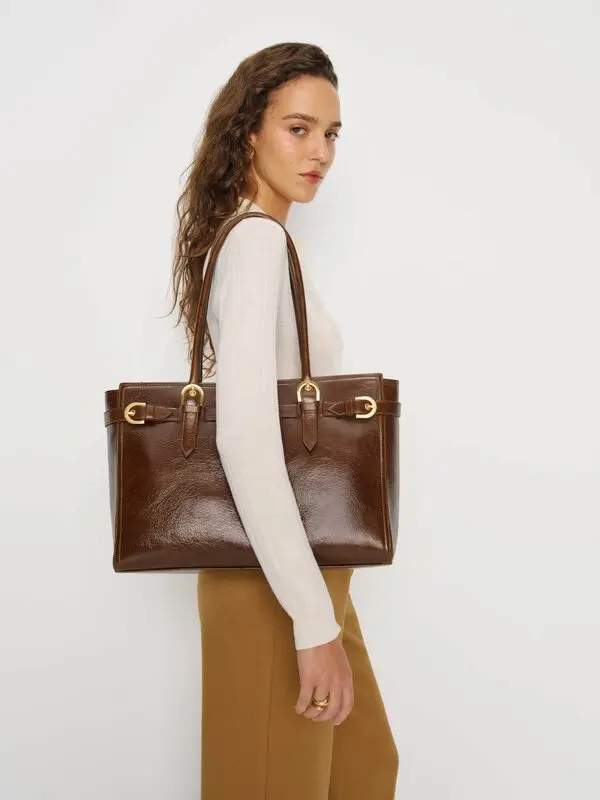 REFORMATION Beatrice Tote Bag - Brown