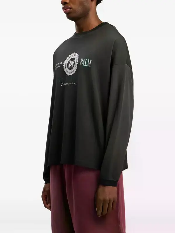 Palm Angels Dollar-graphic Long-sleeve T-shirt