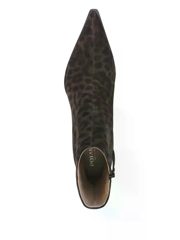 POTAMY Suede Heeled Ankle Boots