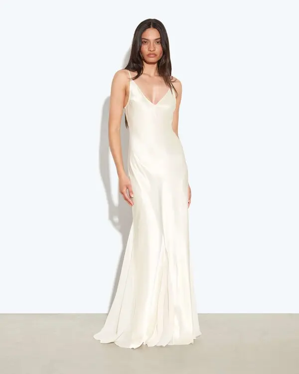 RAT & BOA Sade Maxi Slip Dress - Ivory