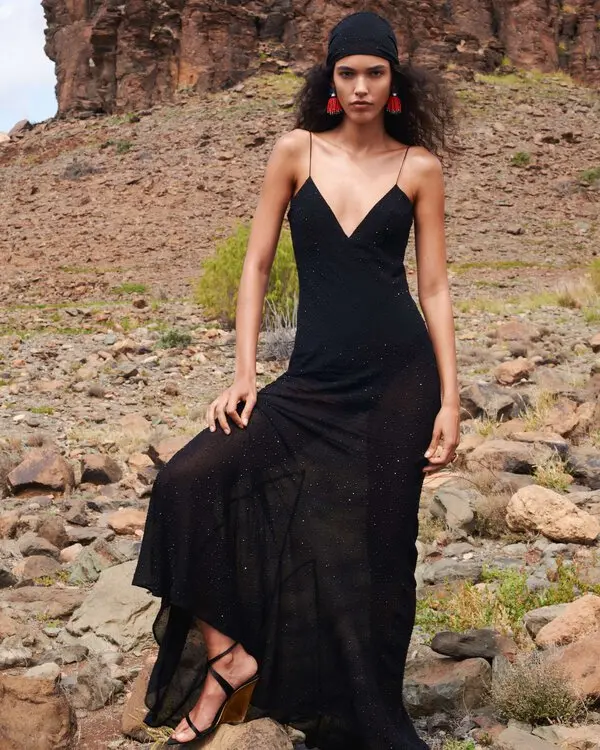 RAT & BOA Franzisca Crystal Embellished Maxi Dress