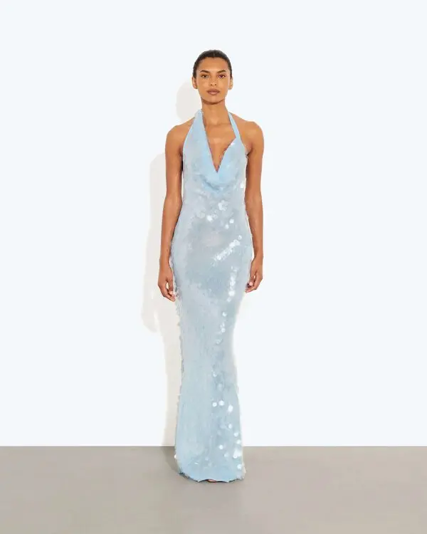 RAT & BOA Anais Gown With Paillettes - Blue