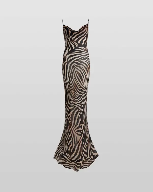 RAT & BOA Majel Zebra-print Maxi Dress