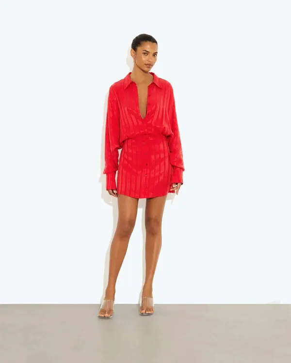 RAT & BOA Harlowe Shirt Dress - Red