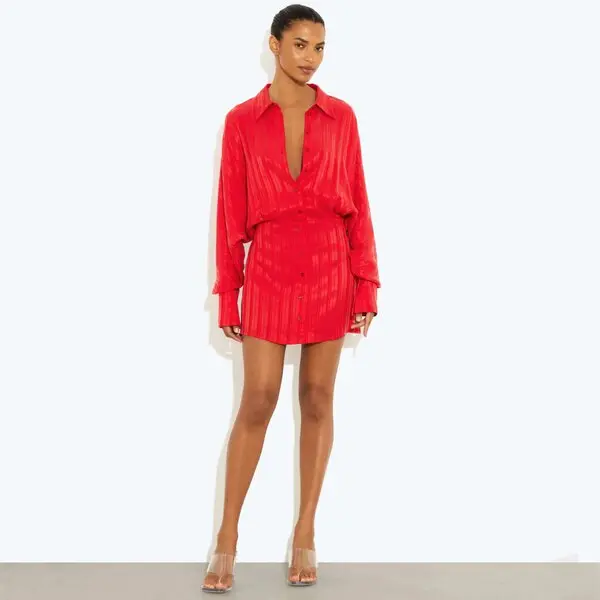 RAT & BOA Harlowe Shirt Dress - Red