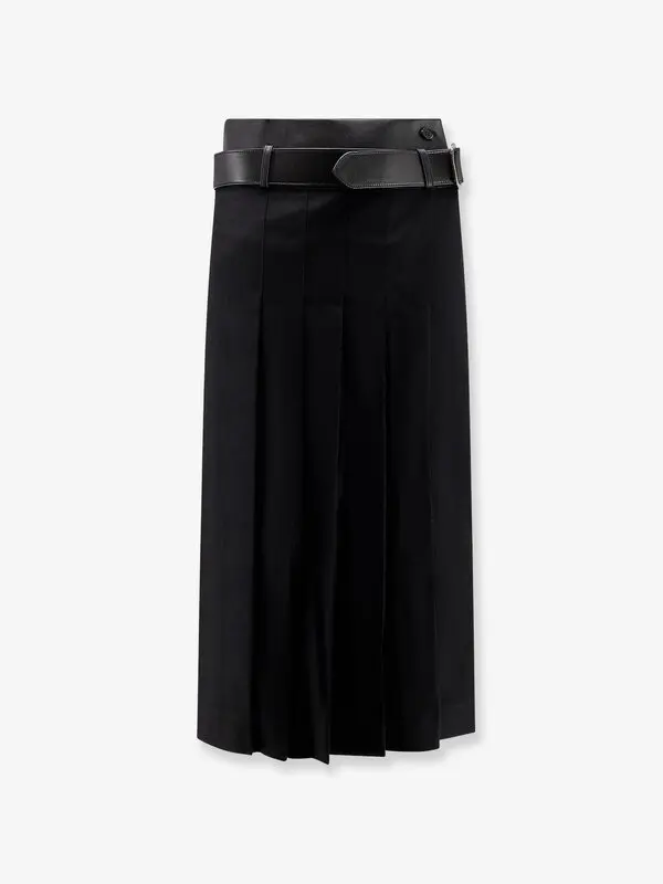 R2W Nayla Pleated Wool Skirt