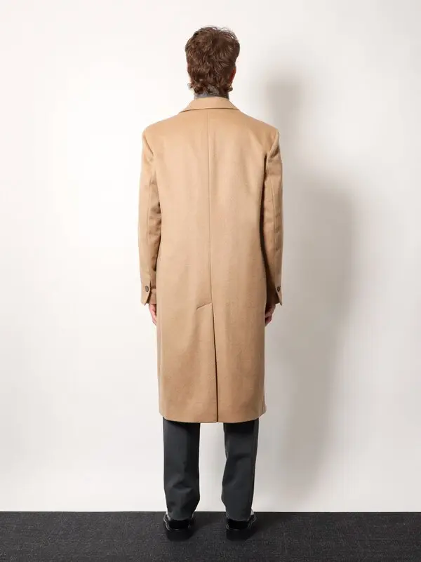 HEVO Cashmere Coat With Satin Lining - Brown