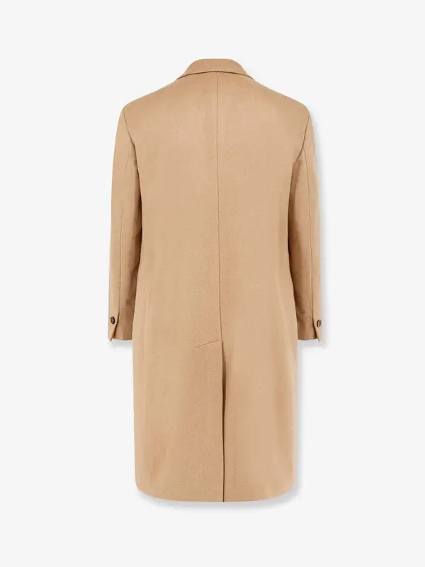 HEVO Cashmere Coat With Satin Lining - Brown