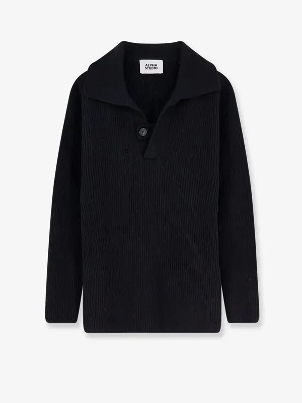 Alpha Studio Wool Polo Sweater