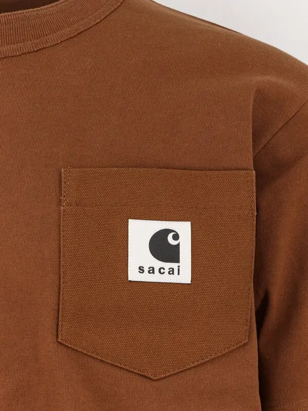 SACAI X CARHARTT WIP Carhartt Wip Cotton Jersey L/s Tshirt - Brown