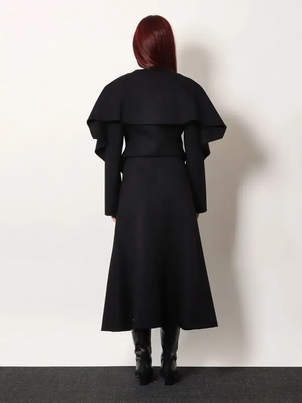 R2W Catran Midi Wool And Cashmere Skirt
