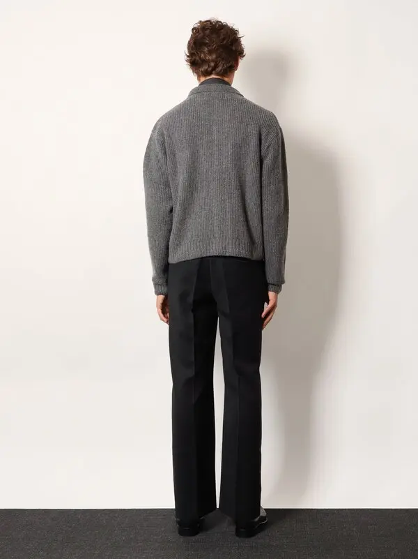 TONYWACK Ribbed Wool And Cotton Cardigan