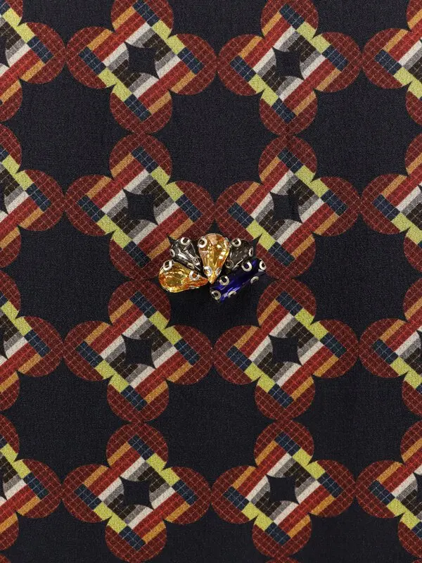 Dries Van Noten Silk Maxi Skirt With Sequins