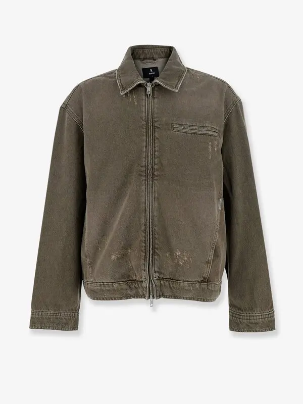 REPRESENT Denim Jacket With Distressed Effect - Brown