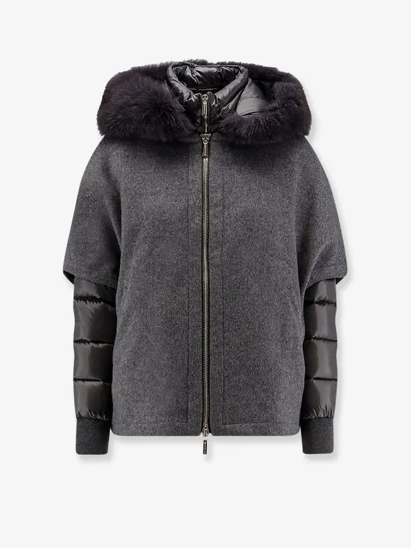 MOORER Pegasocwr Sleeveless Wool And Cashmere Coat - Grey