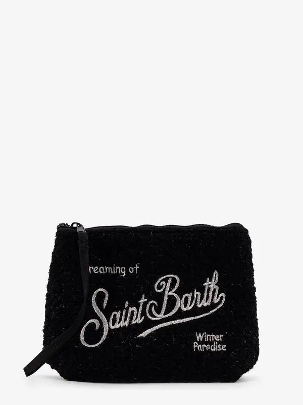 MC2 SAINT BARTH Aline Tweed Clutch - Black