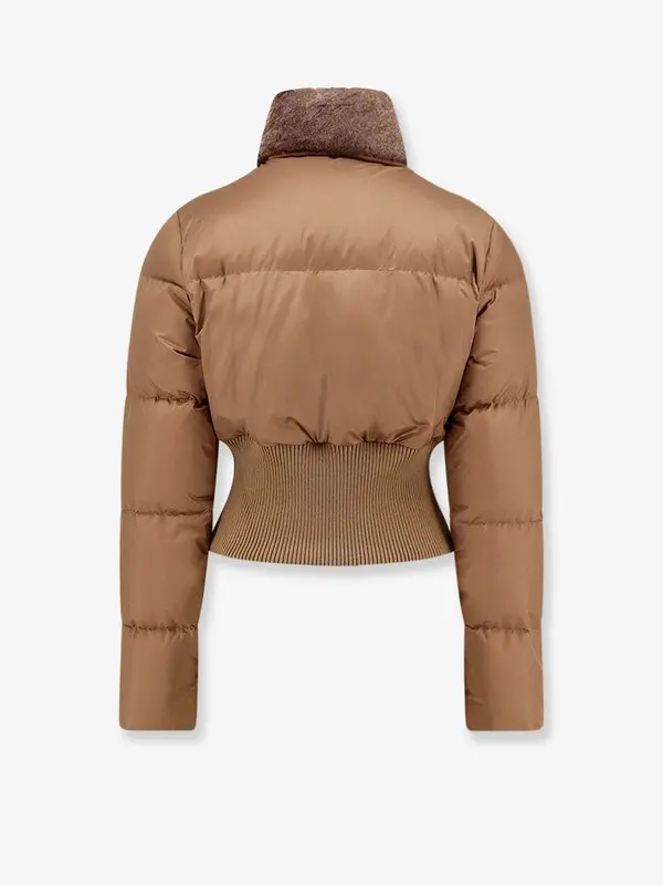 Fendi Technical Fabric And Shearling Down Jacket
