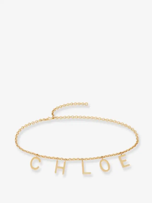 Chloé Letters Metal Belt - Gold