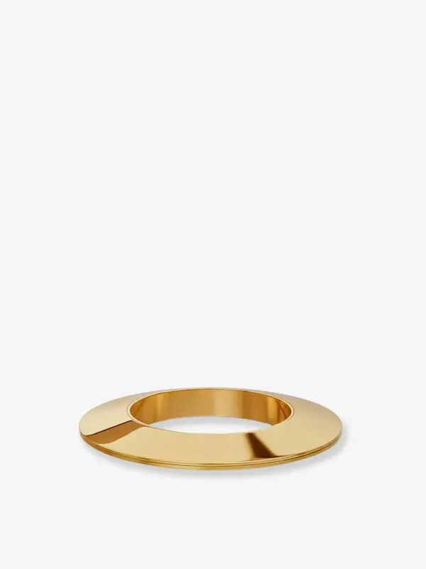 Alaïa Blade Bangle Bracelet With Logo Detail - Gold