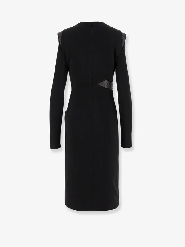 Versace Crepe Mini Dress With V-neckline