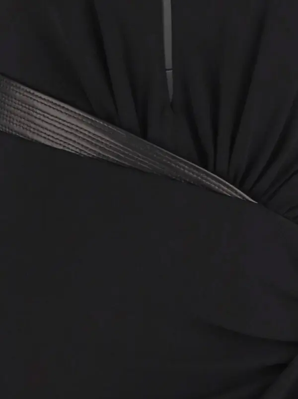 Versace Crepe Mini Dress With V-neckline