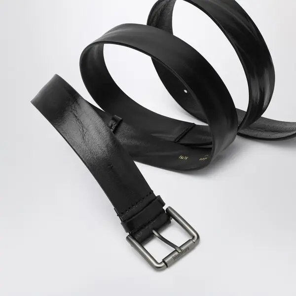 Max Mara Long Leather Belt - Black | Editorialist display picture 1