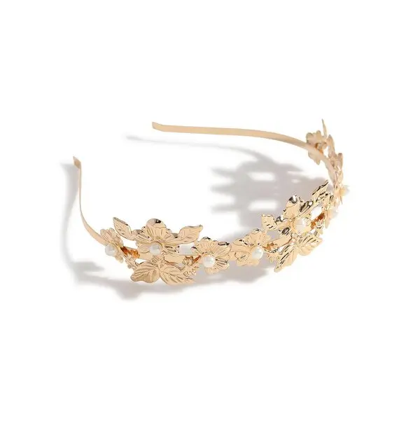 SOHI Plated Hair Band - Gold