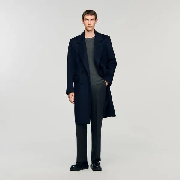 Sandro Wool And Cashmere Double-breasted Coat