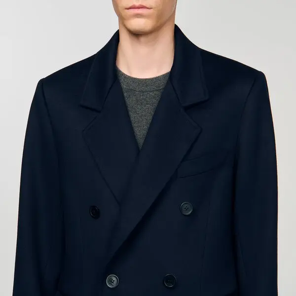 Sandro Wool And Cashmere Double-breasted Coat