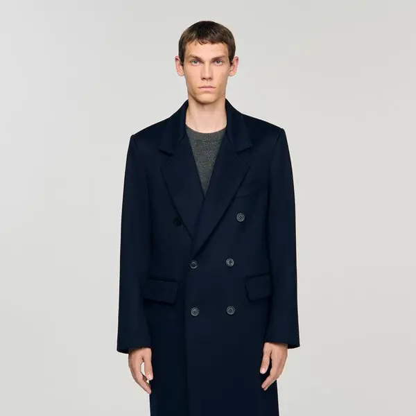 Sandro Wool And Cashmere Double-breasted Coat